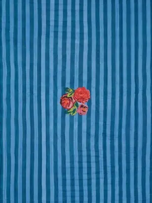 LISA CORTI Nizam Stripes Cotton Reversible Quilt