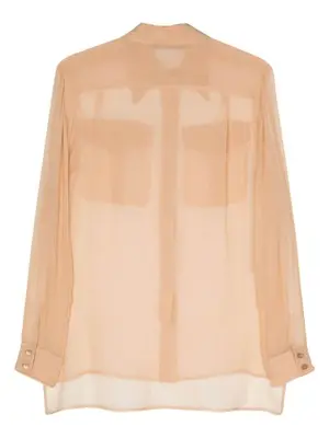 Alberta Ferretti Chiffon Silk Shirt - Neutrals