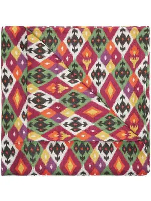 CABANA Diamond Ikat Linen Tablecloth - Red