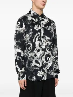 Versace Watercolour Baroque-pattern Shirt