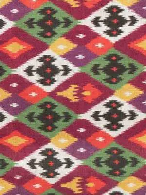 CABANA Diamond Ikat Linen Square Tablecloth