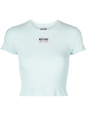 Moschino Logo-appliqué Cropped T-shirt