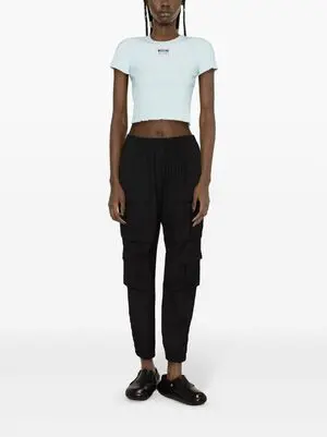 Moschino Logo-appliqué Cropped T-shirt