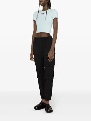 Moschino Logo-appliqué Cropped T-shirt