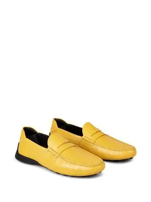 TOD'S X Automobili Lamborghini Leather Driving Shoes - Yellow