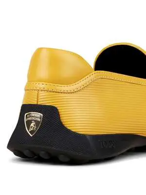 TOD'S X Automobili Lamborghini Leather Driving Shoes - Yellow