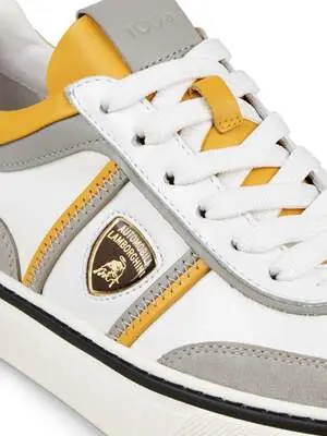 TOD'S Automobili Lamborghini Logo-debossed Low-top Sneakers - White