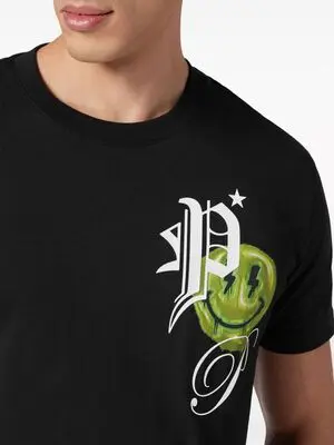 Philipp Plein Smile Logo-print T-shirt - Black