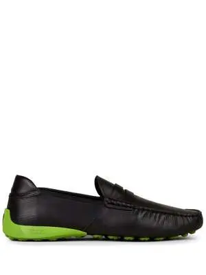 TOD'S Automobili Lamborghini Leather Driving Shoes - Black