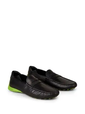TOD'S Automobili Lamborghini Leather Driving Shoes - Black