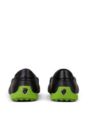 TOD'S Automobili Lamborghini Leather Driving Shoes - Black