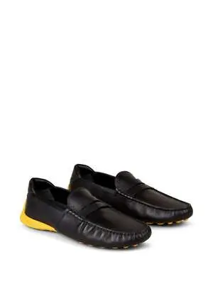 TOD'S For Automobili Lamborghini Leather Driving Loafers - Black