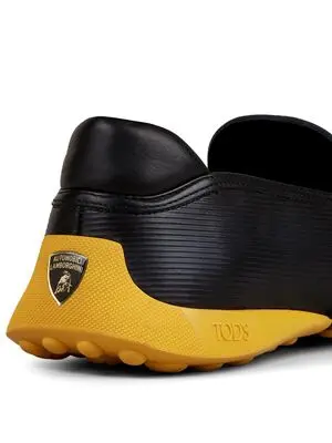 TOD'S For Automobili Lamborghini Leather Driving Loafers - Black