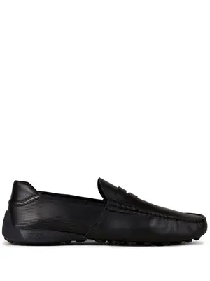 TOD'S Automobili Lamborghini Leather Driving Shoes - Black