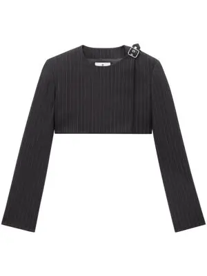COURREGES Pinstripe-pattern Cropped Jacket