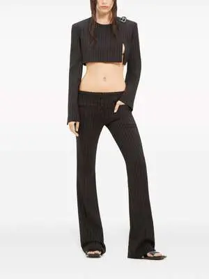 COURREGES Pinstripe-pattern Cropped Jacket