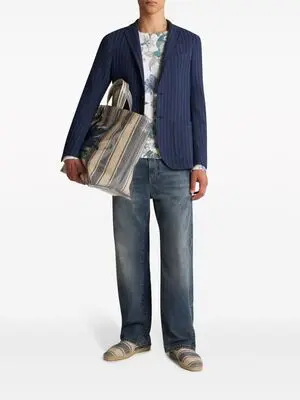 Etro Striped Cotton Blazer - Blue