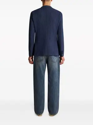Etro Striped Cotton Blazer - Blue