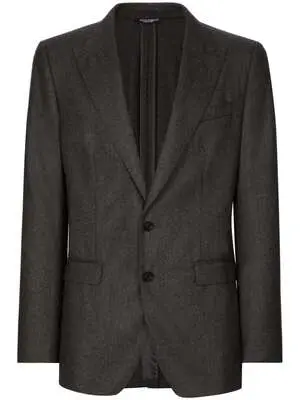 Dolce & Gabbana Single-breasted Virgin-wool Blazer - Grey