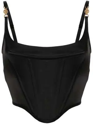 Versace Medusa '95 Satin Corset Top - Black