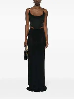 Versace Medusa '95 Satin Corset Top - Black