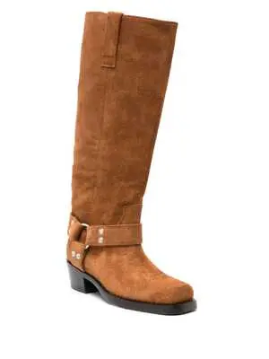 Paris Texas Roxy 50mm Suede Boots - Brown