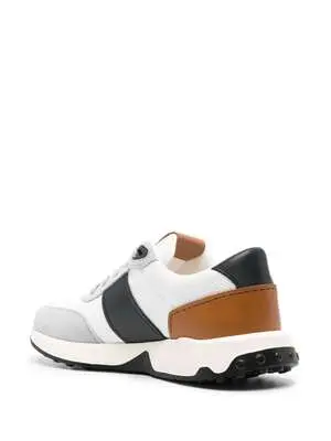 TOD'S Panelled Leather Sneakers - White