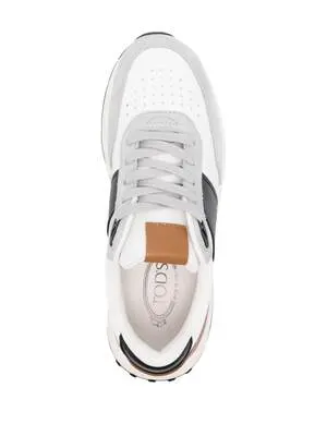 TOD'S Panelled Leather Sneakers - White