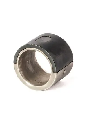 PARTS OF FOUR Sistema Sterling Black Diamond Ring - Silver