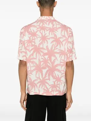 Palm Angels Palm-tree Print Shirt - Pink