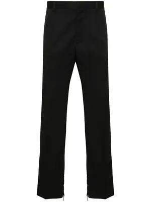 Off-White Logo-embroidered Slim-fit Trousers