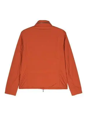 MOORER High-neck Jacket With Concealed Hood - Orange