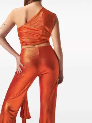 MARGHERITA MACCAPANI Easy Laminated Trousers - Orange