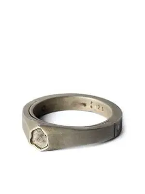PARTS OF FOUR Sistema Sterling Signet Ring With Diamond