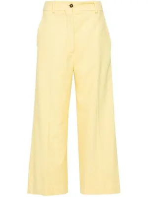 PATOU Towelling-finish Straight-leg Trousers - Yellow