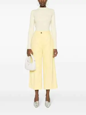 PATOU Towelling-finish Straight-leg Trousers - Yellow