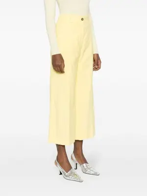 PATOU Towelling-finish Straight-leg Trousers - Yellow