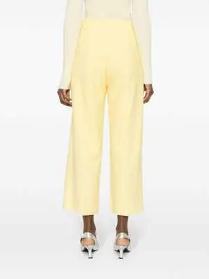 PATOU Towelling-finish Straight-leg Trousers - Yellow