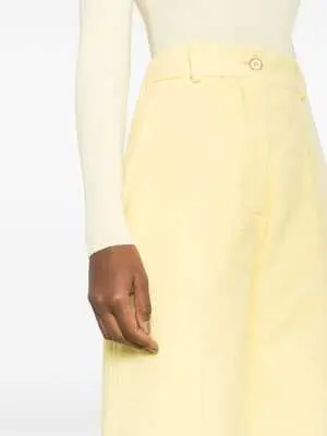 PATOU Towelling-finish Straight-leg Trousers - Yellow