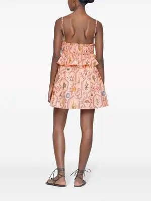 Agua Bendita Salvador Embroidered Mini Dress