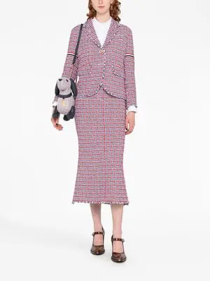 Thom Browne Check-pattern Tweed Midi Skirt