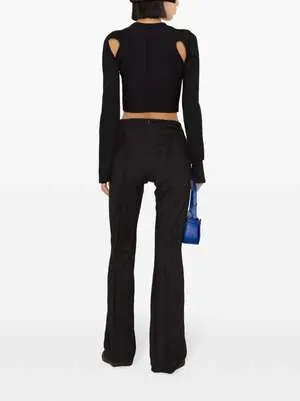 Off-White Cut-out Crop Top - Black