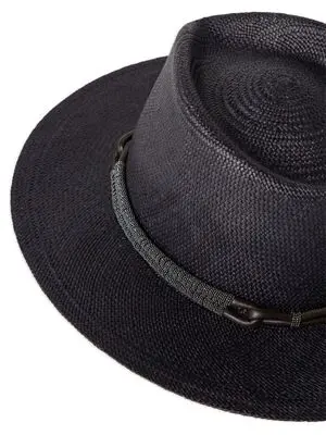Brunello Cucinelli Straw Fedora Hat