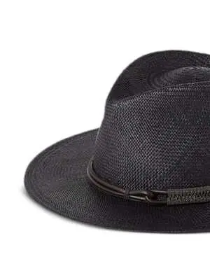 Brunello Cucinelli Straw Fedora Hat
