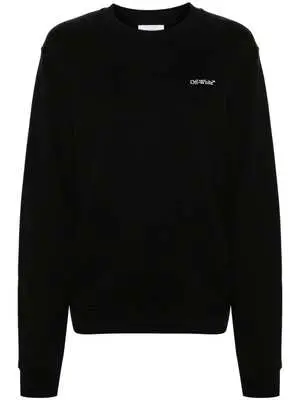 Off-White Arrows-print Cotton Sweatshirt - Black
