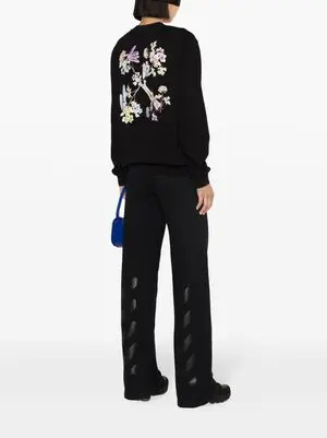 Off-White Arrows-print Cotton Sweatshirt - Black