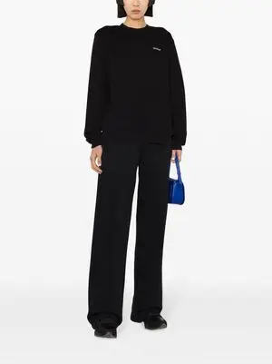 Off-White Arrows-print Cotton Sweatshirt - Black