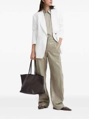Brunello Cucinelli Sleeveless Cotton-blend Blouse With Monili Chain Detail