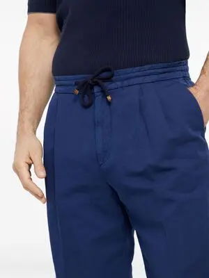 Brunello Cucinelli Pleated Linen-cotton Trousers