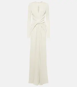 Elie Saab Gathered Cutout Gown